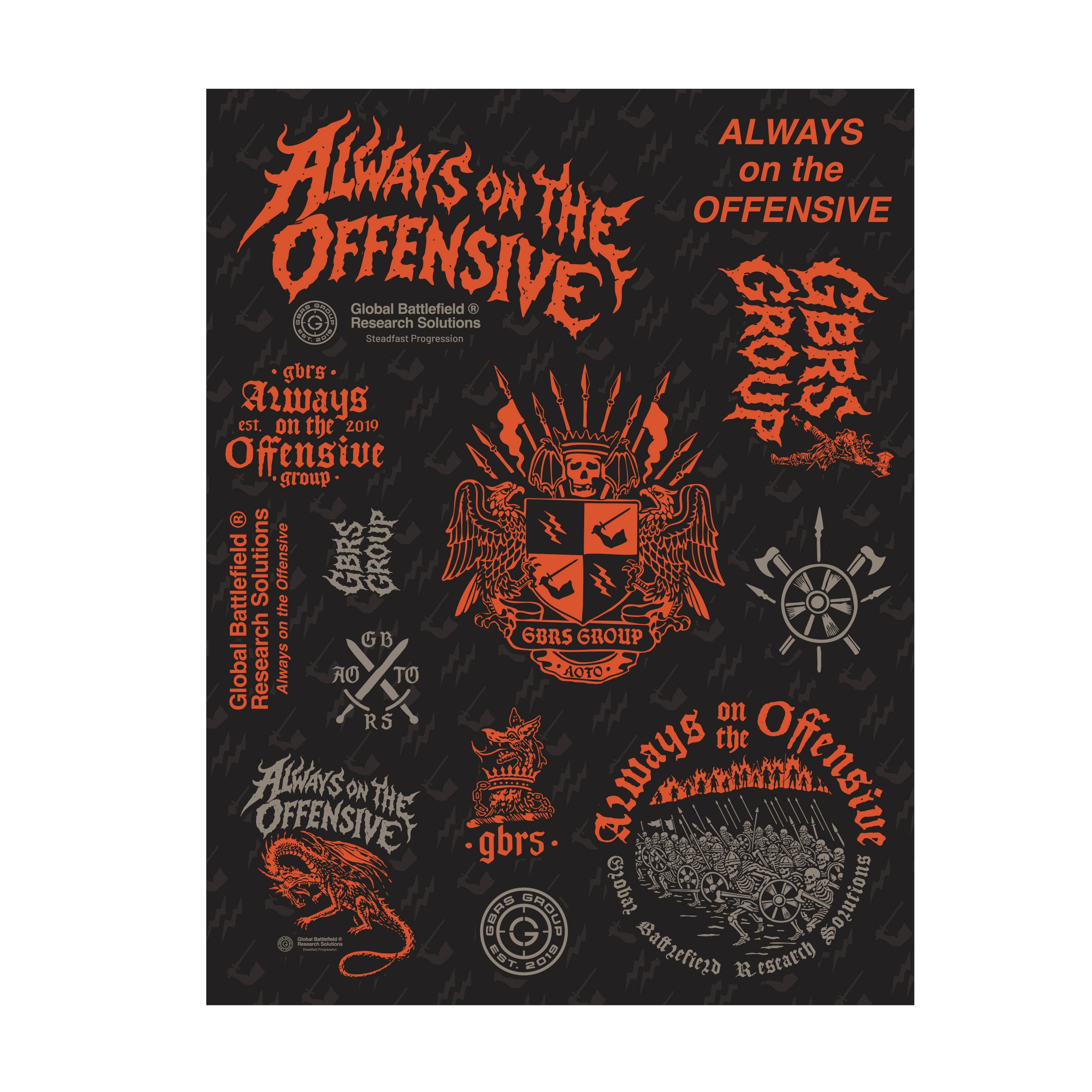 GBRS Group Always On The Offensive Sticker Sheet – GBRS Group Gear