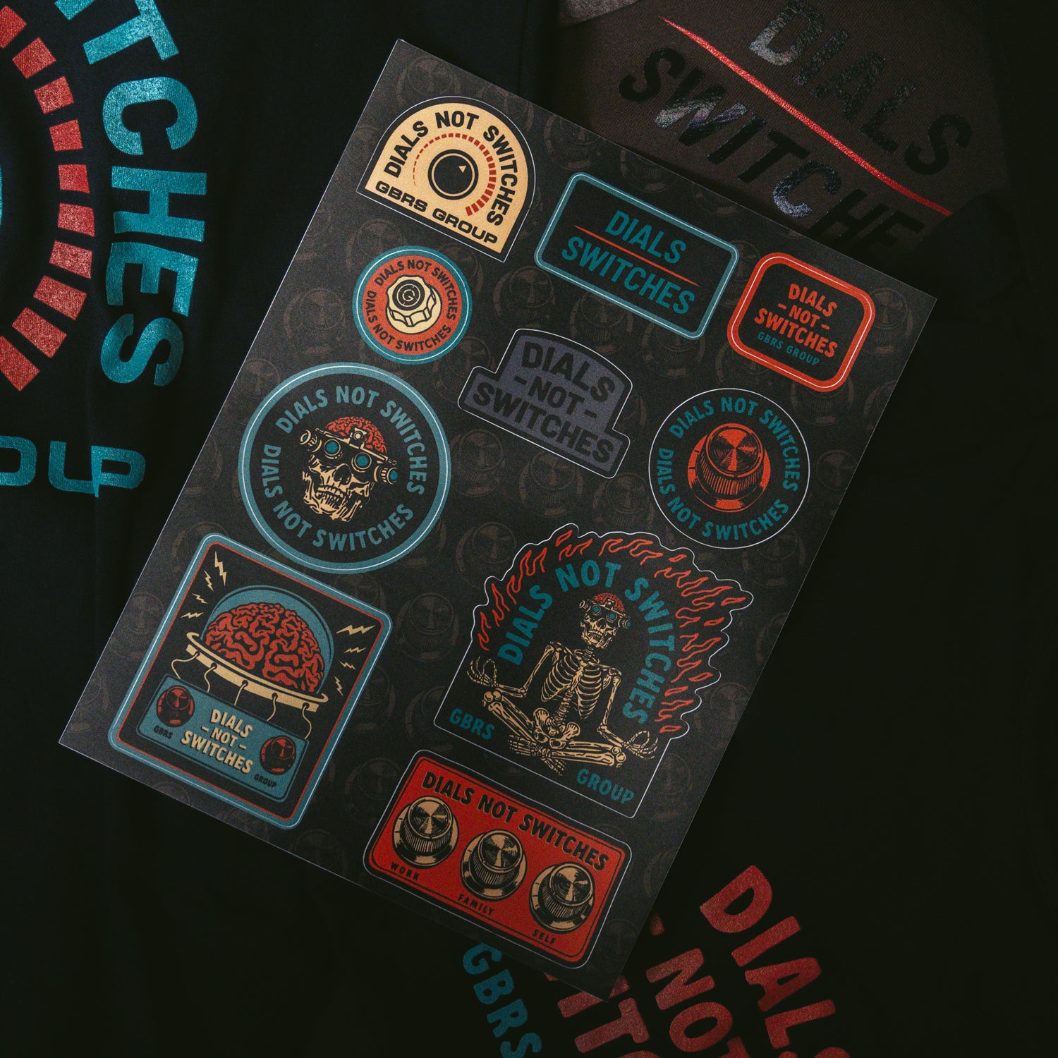 GBRS Group Dials Not Switches Sticker Sheet – GBRS Group Gear