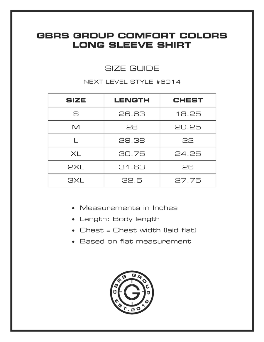SIZE CHARTS – GBRS Group Gear