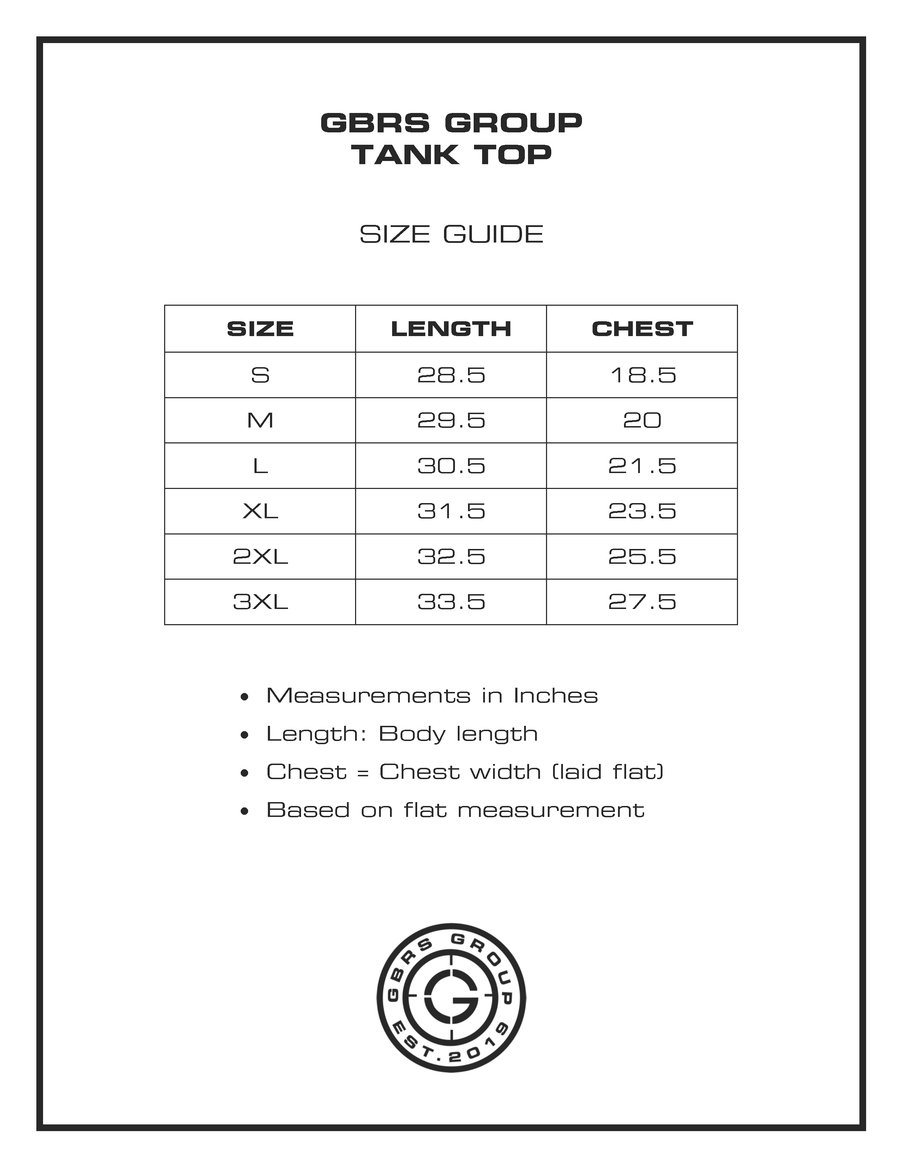 SIZE CHARTS – GBRS Group Gear