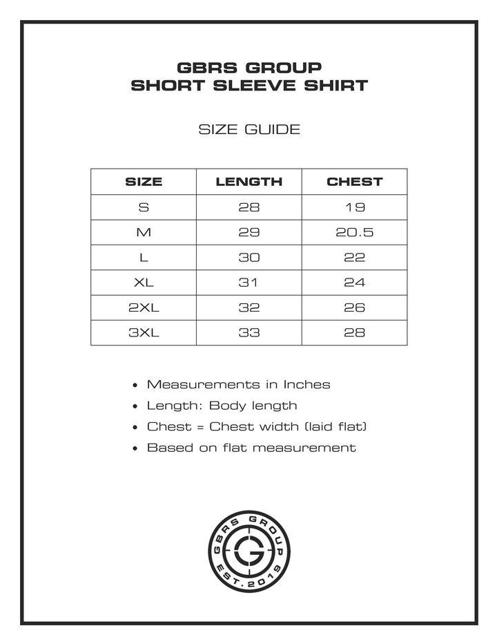 SIZE CHARTS – GBRS Group Gear
