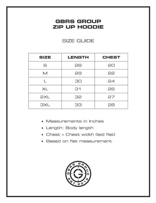 SIZE CHARTS – GBRS Group Gear